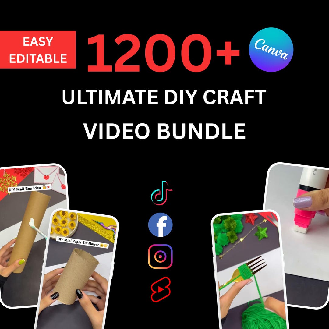 1200+ DIY Craft Video Reels Templates: Viral Content Bundle - Etsy