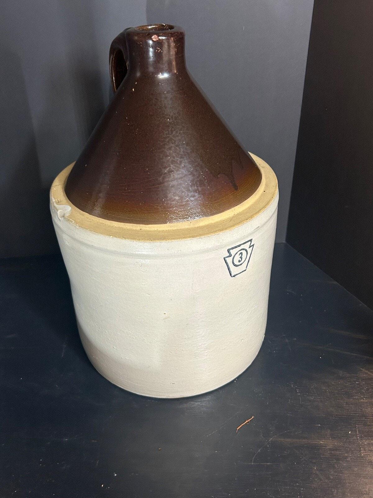 Antique Pfaltzgraff 3 Gallon Stoneware Crock Whiskey Jug #3 in Keystone ...