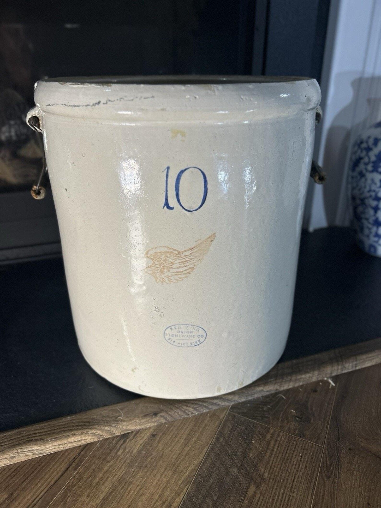 Antique Red Wing 10 Gallon Stoneware Crock: Farmhouse Kitchen Decor ...