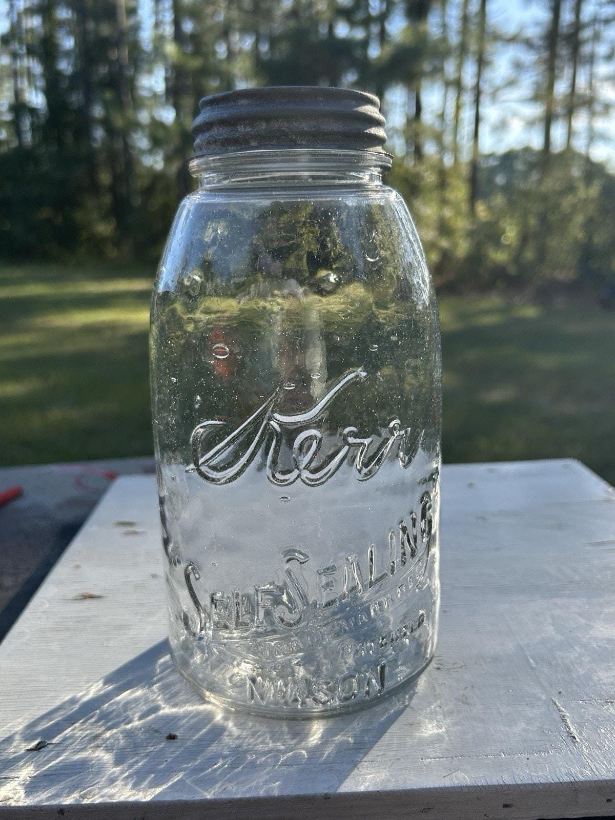 Rare 1915 Kerr Mason Jar – Sand Springs, OK – Seed Bubble Glass - Etsy