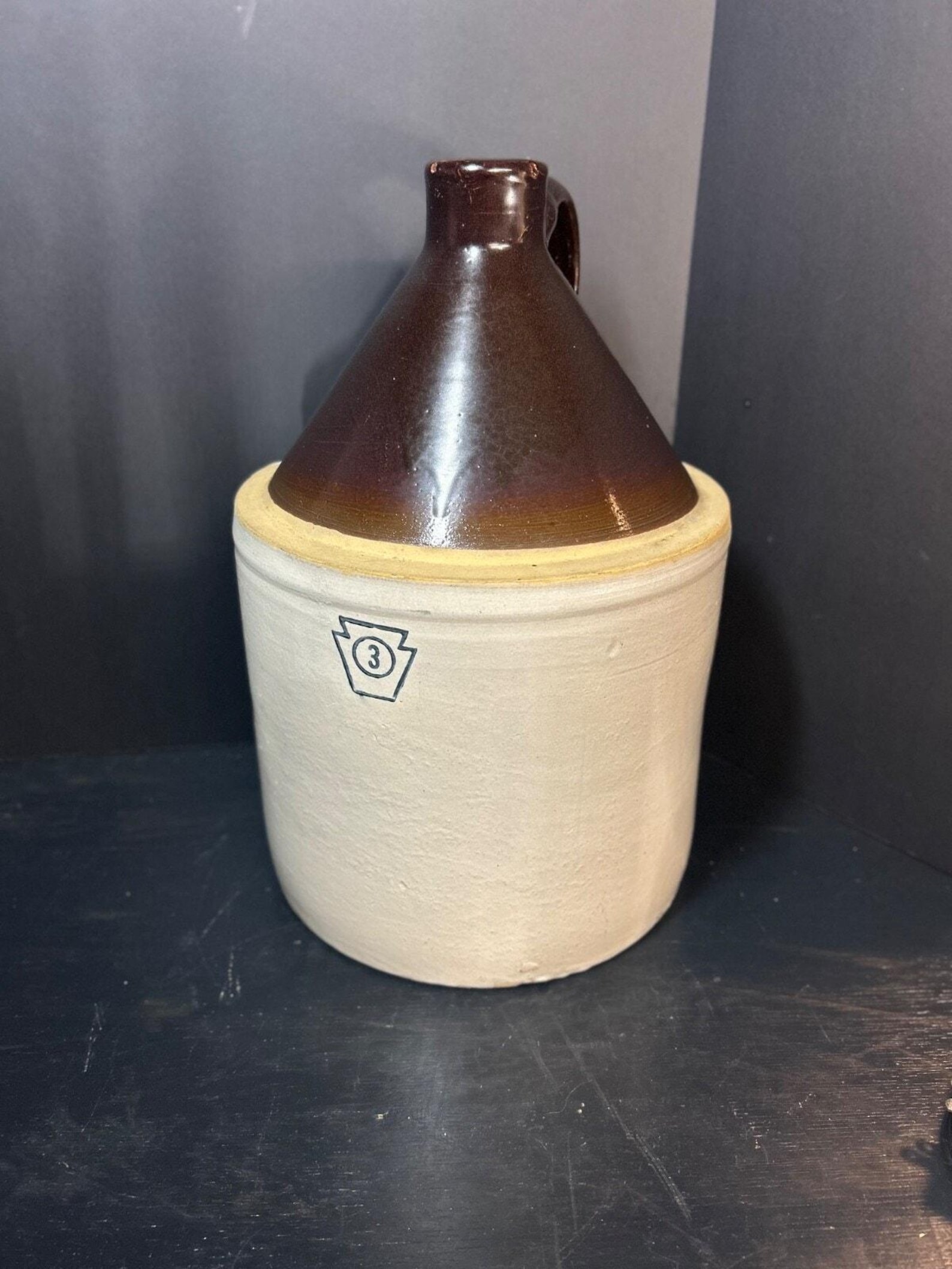 Antique Pfaltzgraff 3 Gallon Stoneware Crock Whiskey Jug #3 in Keystone ...