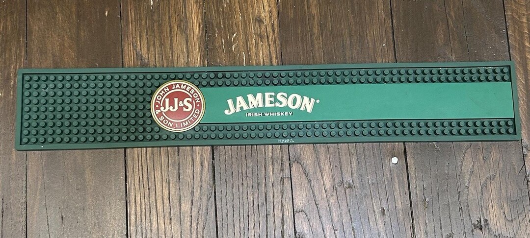Jameson Whiskey Rubber Rail Bar Mat Spill Pour Pad ~ JJ&S Coaster ...