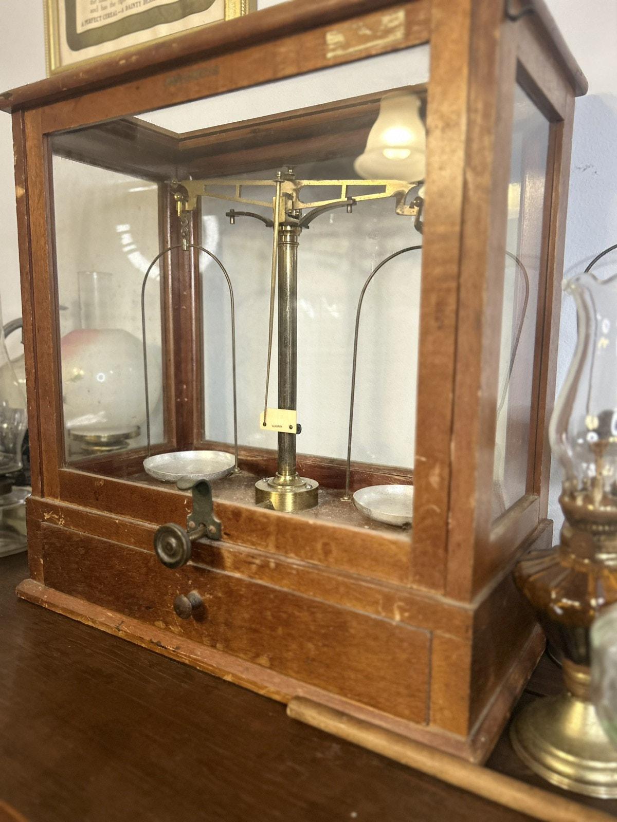 Incredible Antique Balance Beam Scale in Wood Case by Palo Company New ...