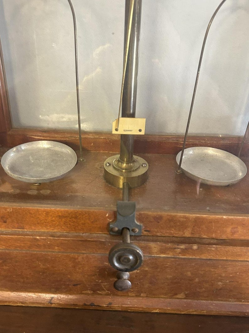 Incredible Antique Balance Beam Scale in Wood Case by Palo Company New ...
