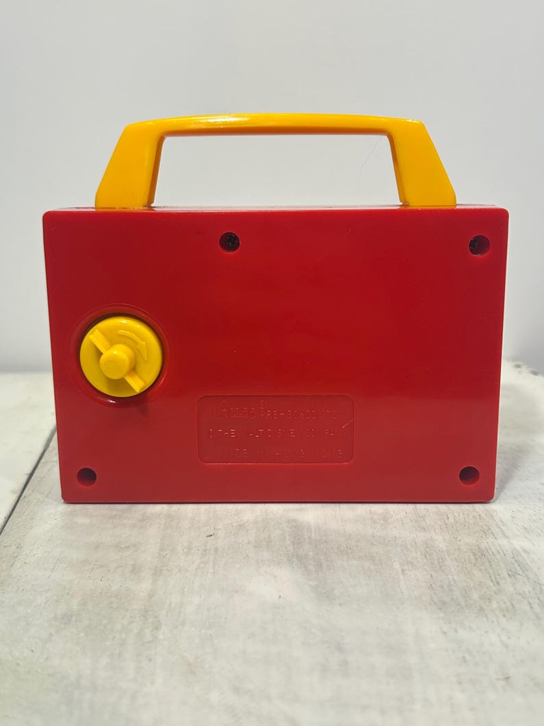 Vintage 1970s Mickey Mouse Clock Radio, Walt Disney ILCO Red Yellow ...