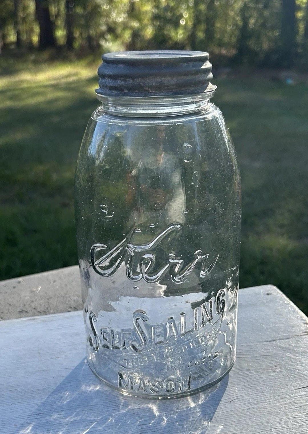 Rare 1915 Kerr Mason Jar – Sand Springs, OK – Seed Bubble Glass - Etsy