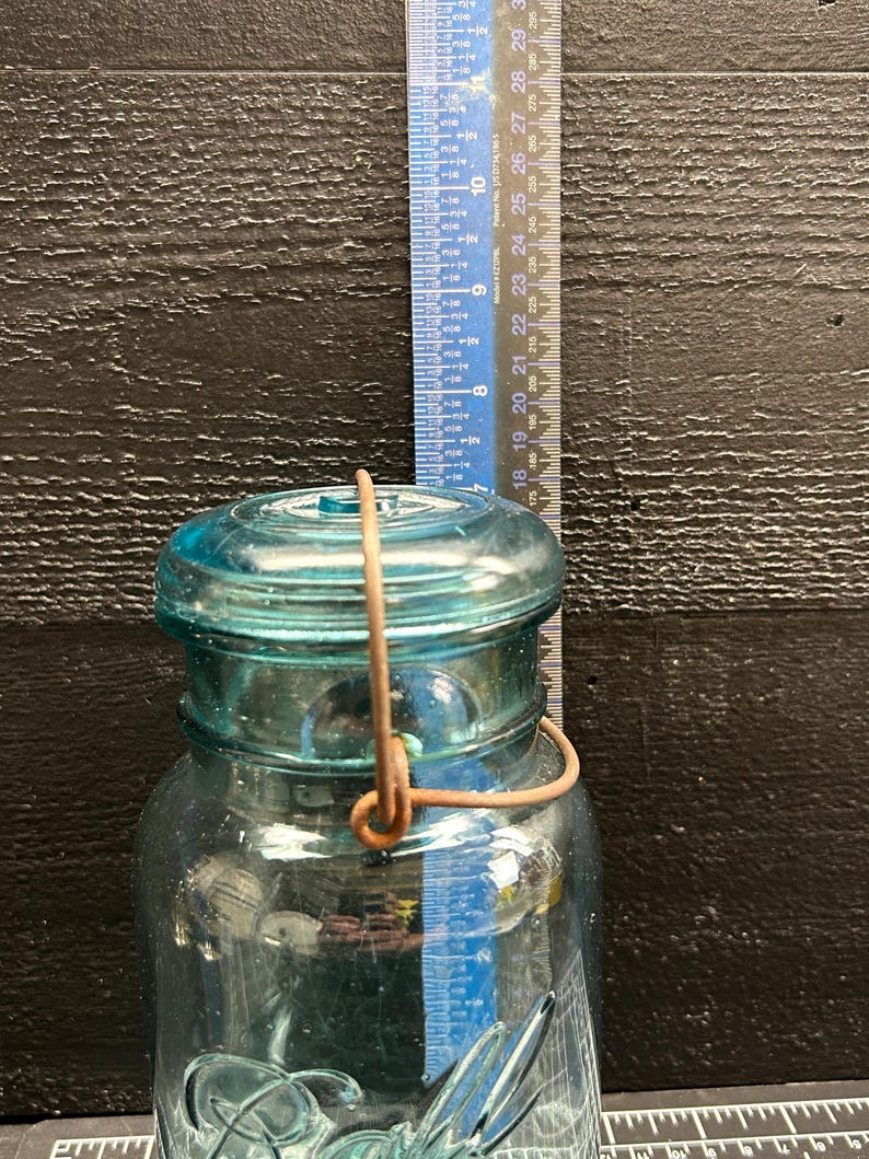 Antique Ball Ideal Aqua Quart Mason Jar PAT'D July 14 1908 Base Stamp ...