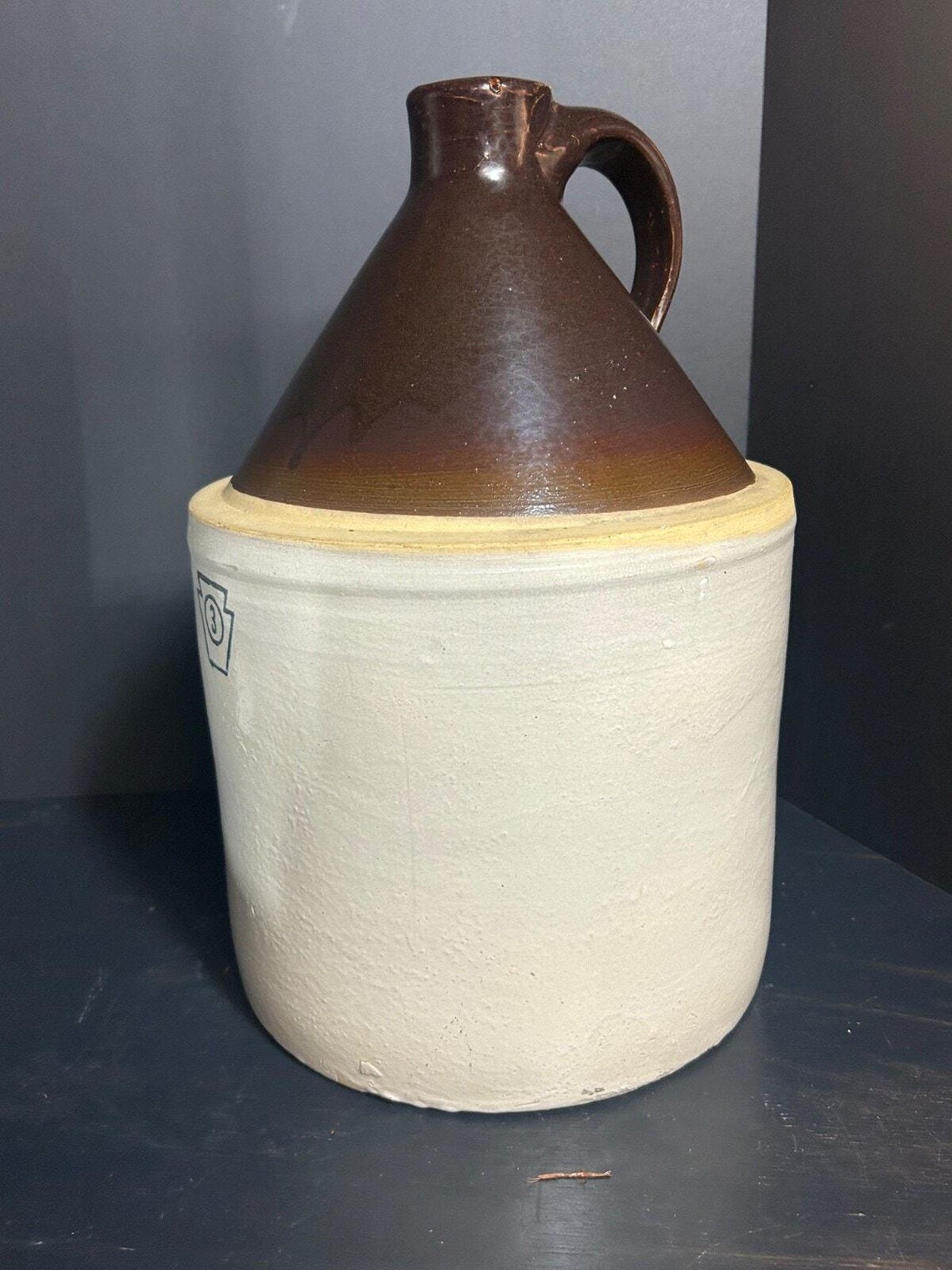 Antique Pfaltzgraff 3 Gallon Stoneware Crock Whiskey Jug #3 in Keystone ...