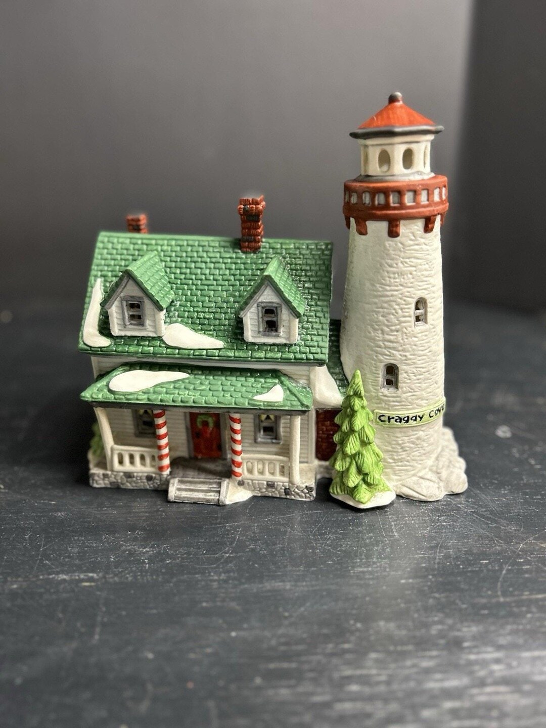 Vintage Dept 56 Craggy Cove Lighthouse: Lighted Porcelain Christmas ...