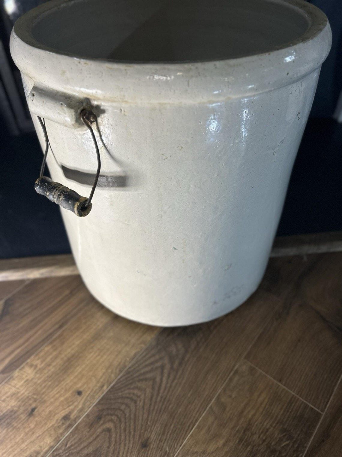 Antique Red Wing 10 Gallon Crock W Handles | Salt Glaze Stoneware Blue ...