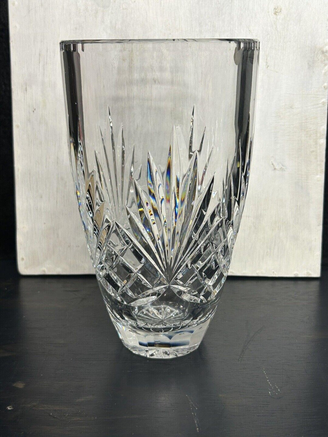 Gorgeous Vintage Large Rogaska Cut Glass Full Lead Crystal Vase . Heavy ...