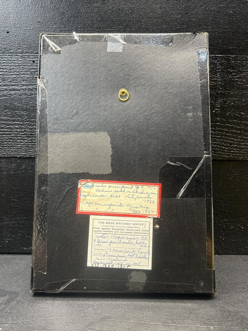 Civil War Era Copper Relics – Framed Riker Mount – 1930s Documented ...
