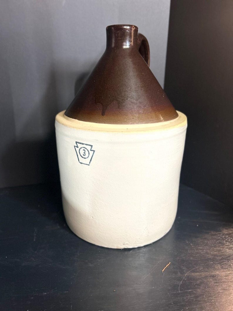 Antique Pfaltzgraff 3 Gallon Stoneware Crock Whiskey Jug #3 in Keystone ...