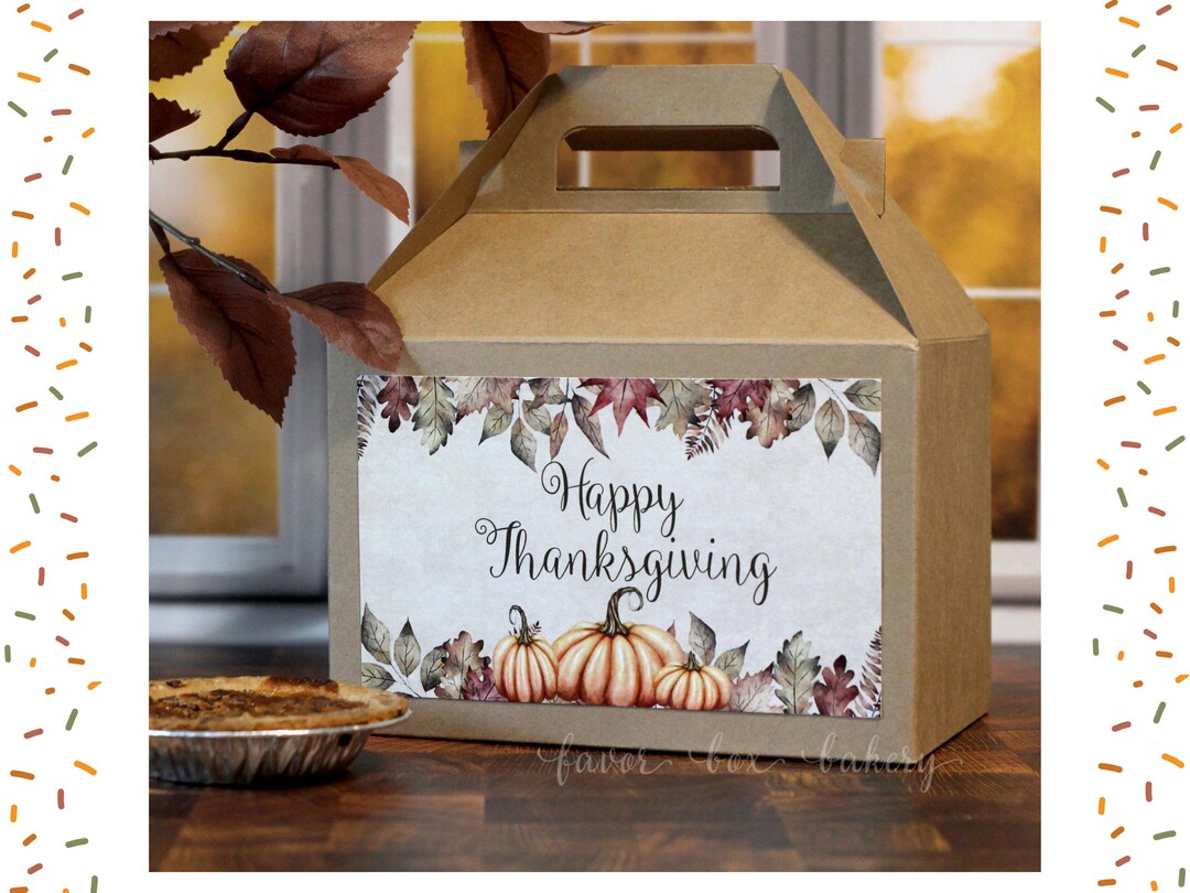 Personalized Thanksgiving Gable Box for Leftovers and Desserts Fall ...