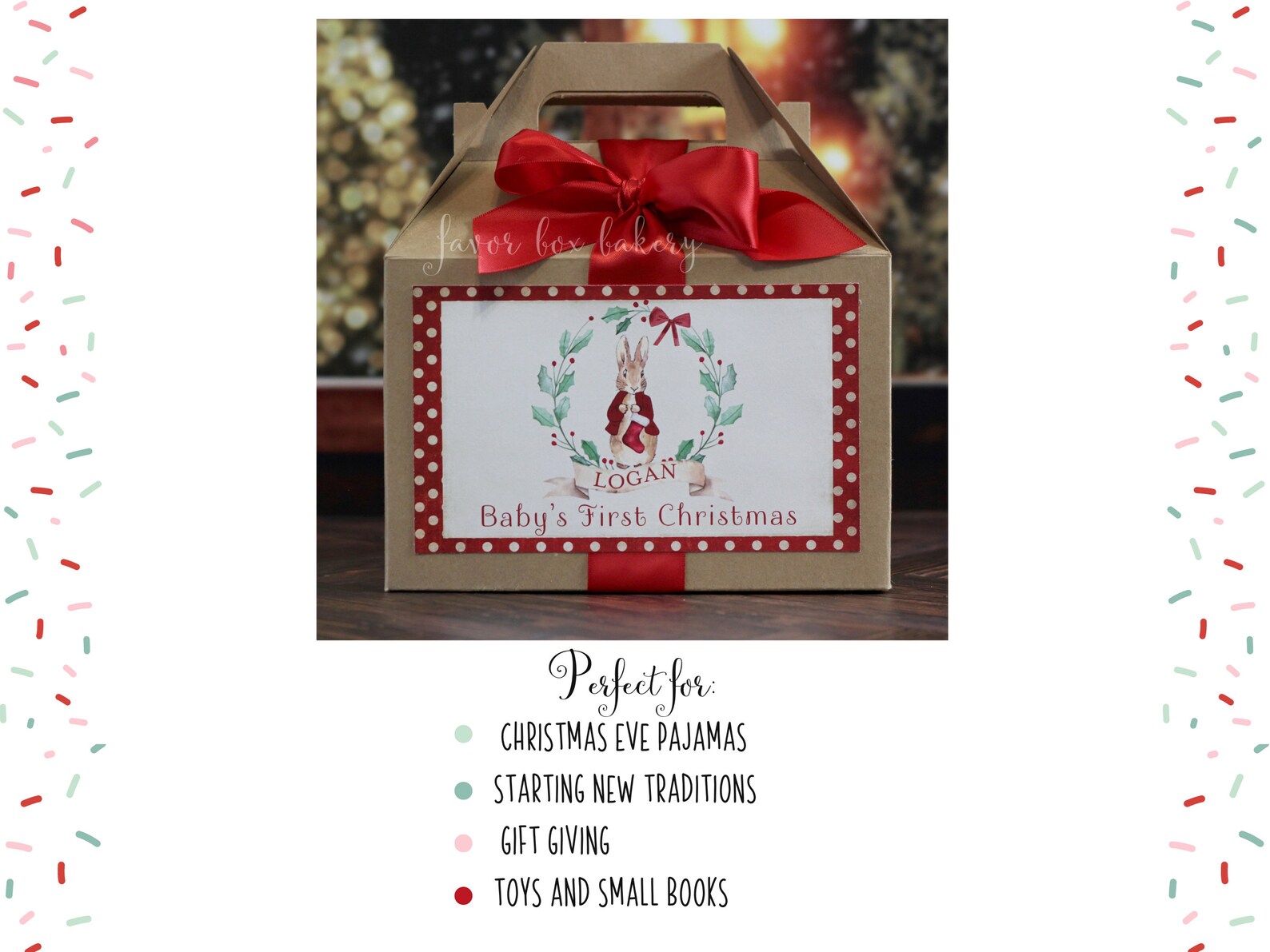Personalized Baby's First Christmas Gift Box | Christmas Eve Box | Gift ...