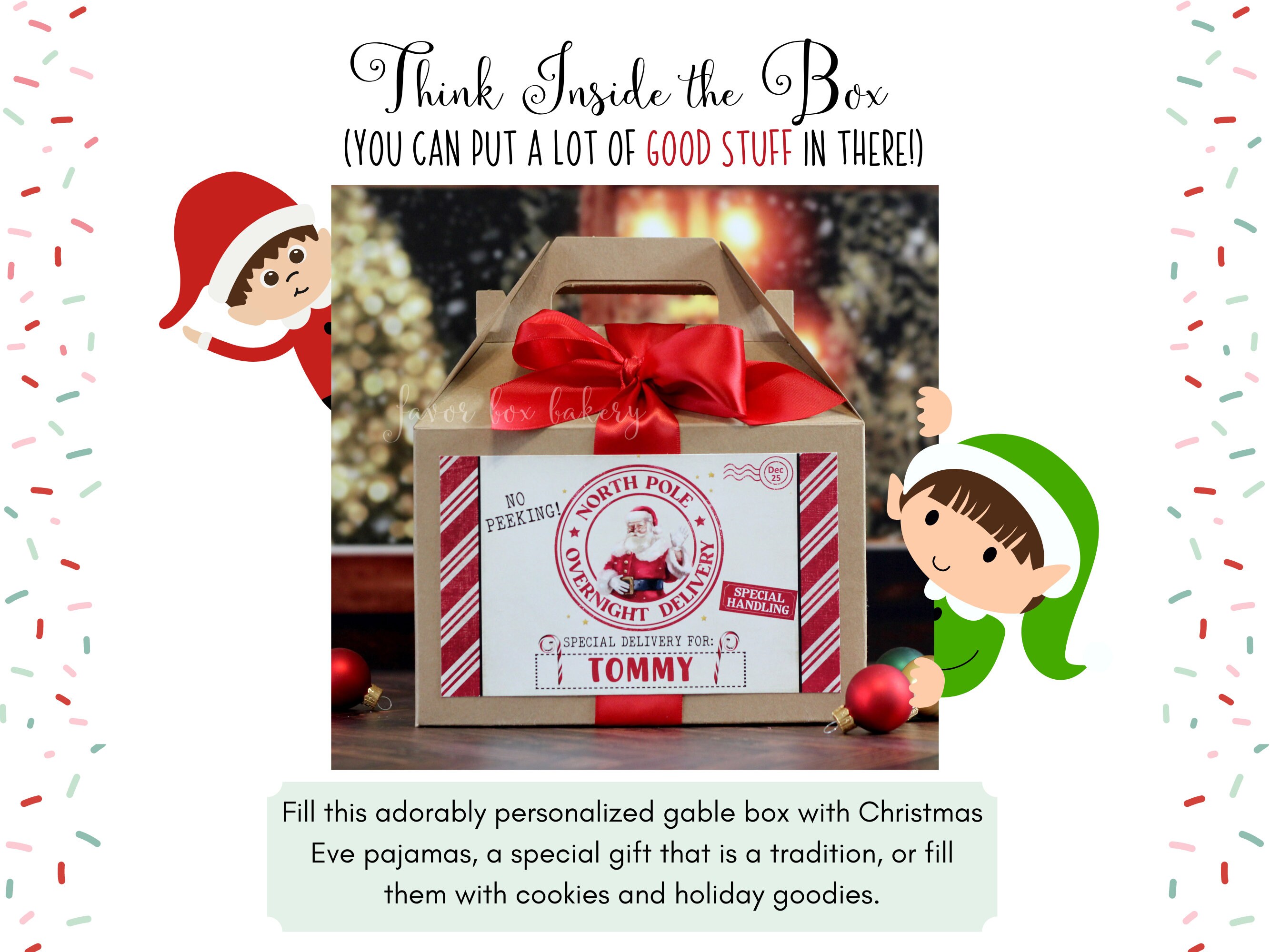 Custom Christmas Eve Special Delivery From Santa Gift Box for Kids ...