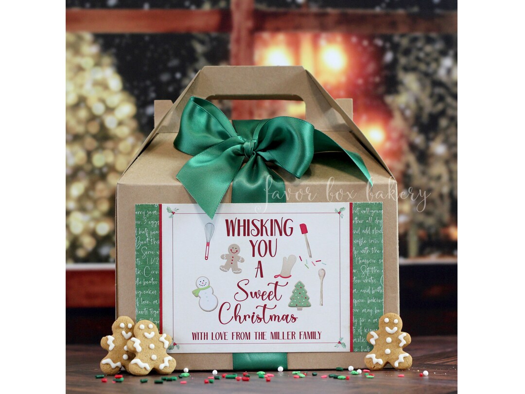 Personalized Christmas Gift Box | Cookie Exchange Box | Cookie Swap Box ...