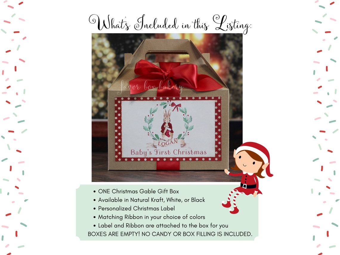 Personalized Baby's First Christmas Gift Box | Christmas Eve Box | Gift ...