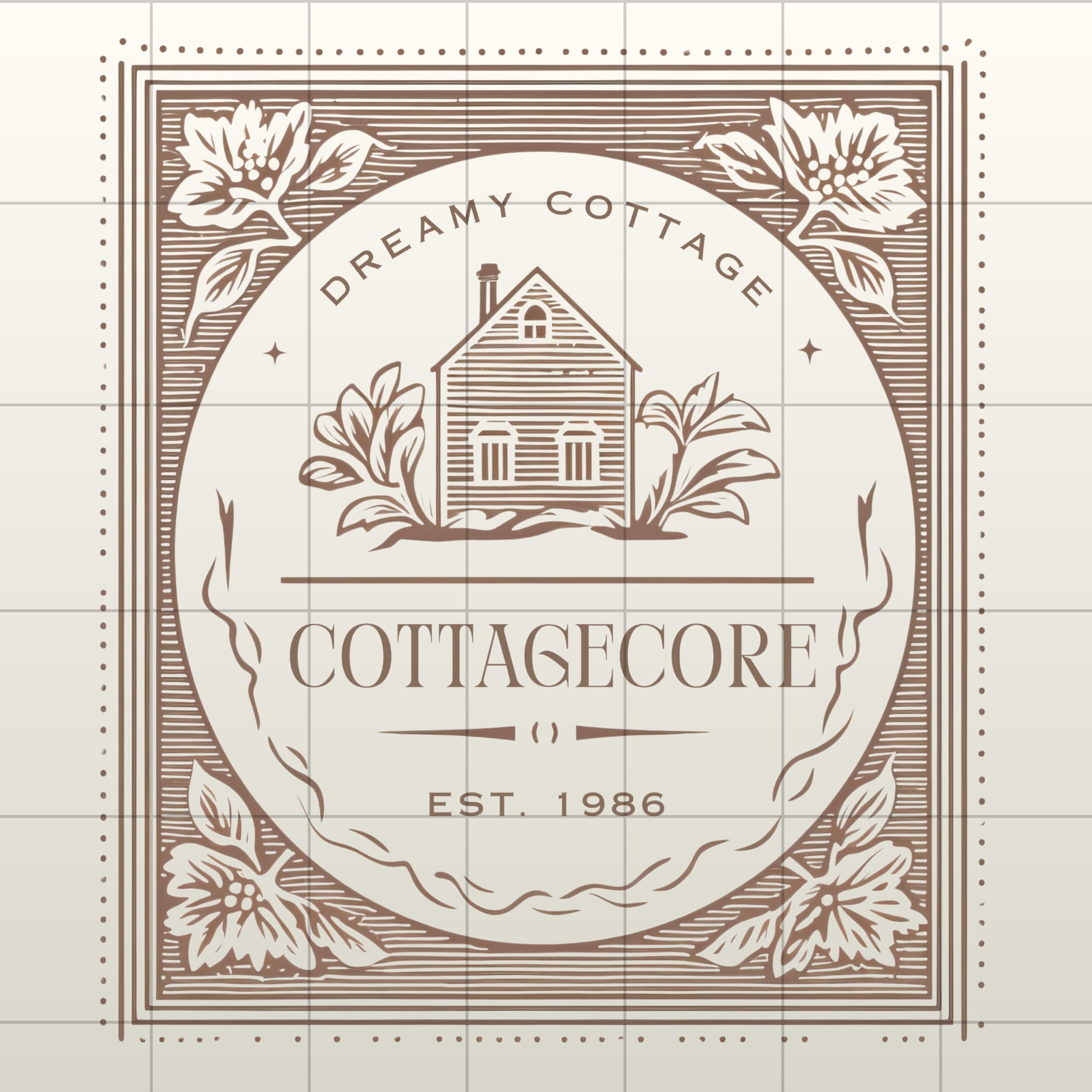 Cottagecore Logos Template Canva Vintage Aesthetic Whimsical Branding ...