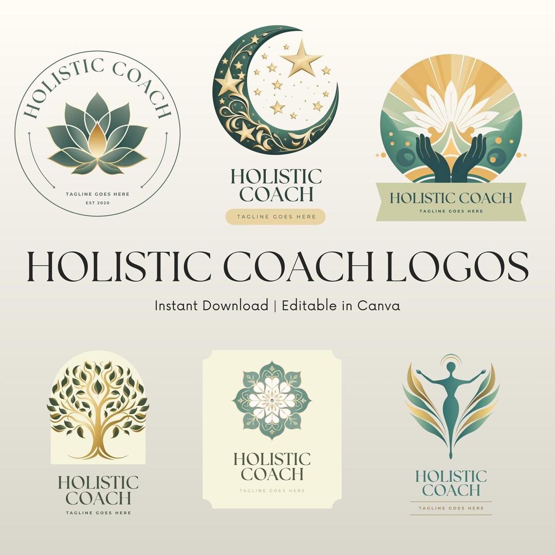 Holistic Logos Templates Canva Minimalist Logo Design Wellness Brand ...