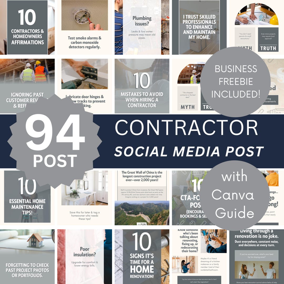 Instagram Templates for Construction, Construction Instagram Post ...