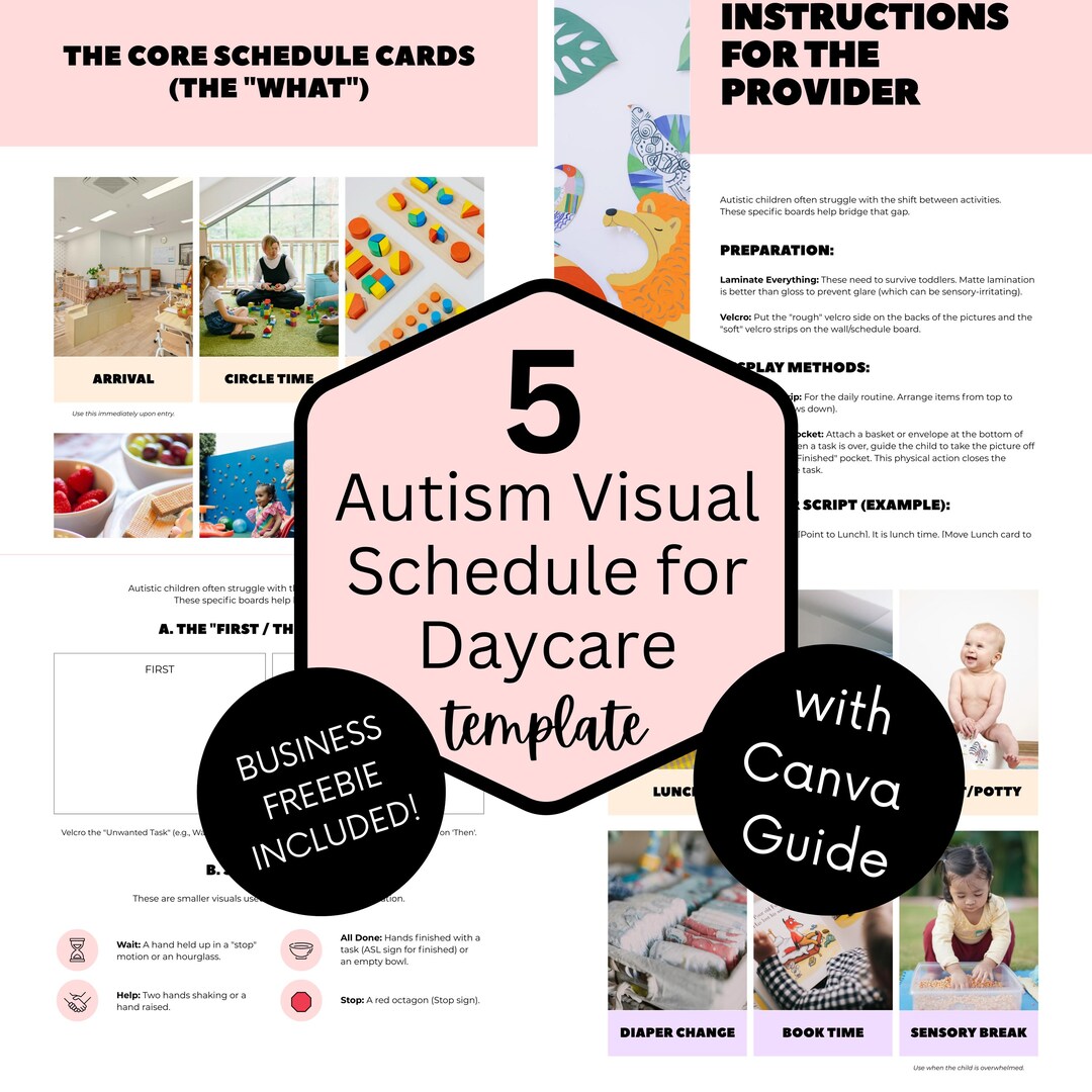 Autism Visual Schedule for Daycare - Etsy