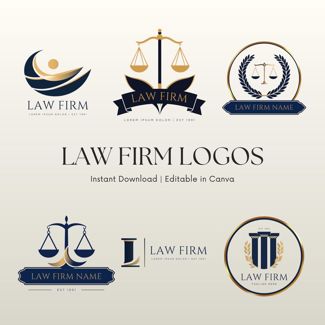 Law Firm Logos Template Canva Legal Logo Design Attorney Logo Template ...