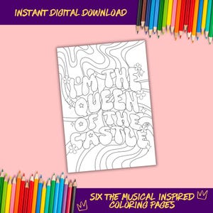 Six the Musical Coloring Pages, Printable Colouring Activity, Show ...
