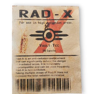 Fallout, Game, Rad-x and Buffout Aged Printed Concept AD Art 8.5 X 11 ...