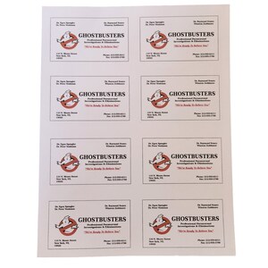 Ghostbusters Movie Flyer and You Cut Business Cards Pages Printed on ...