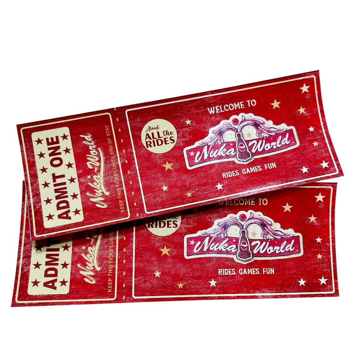 Fallout, Game, Nuka World Tickets Prop, Cosplay Halloween Prop - Etsy