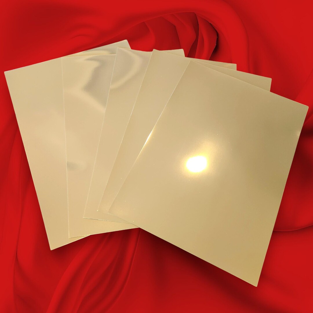 Inkjet Printable Gold Mirror Vinyl Sticker Sheets A4 Size (8.25 X 11.5 ...