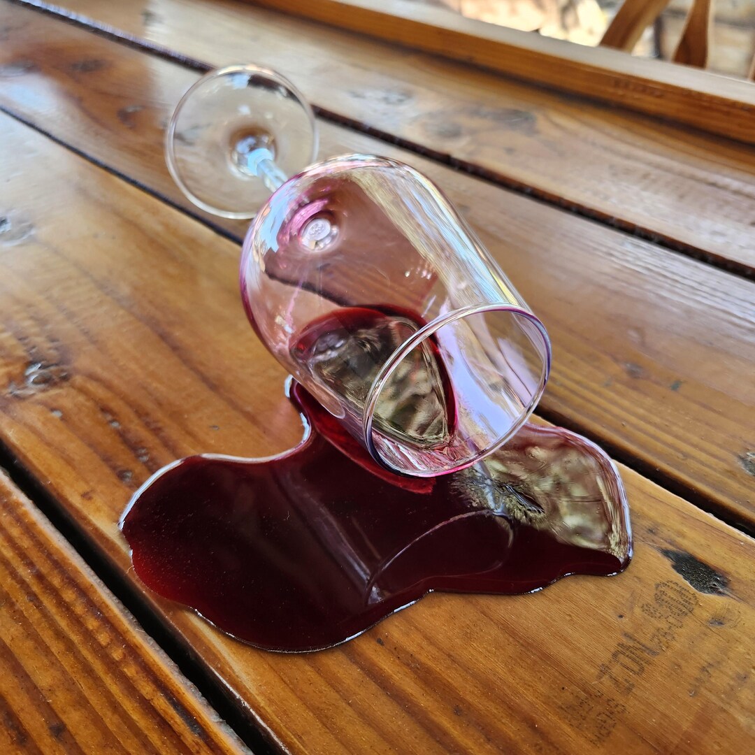 Realistic Fake Wine Glass Spill by Dead Head Props, Great as as a Gag ...