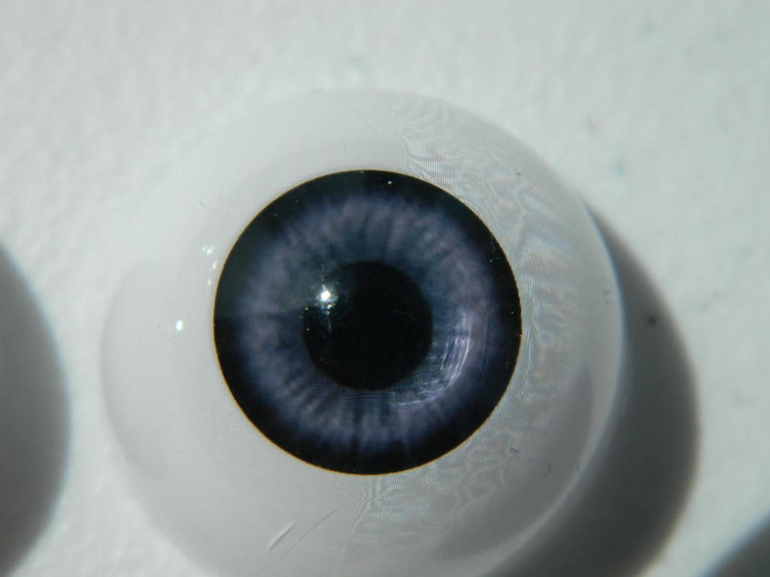 Pair of Life Size Realistic Human Acrylic Half Round Hollow Back Eyes ...