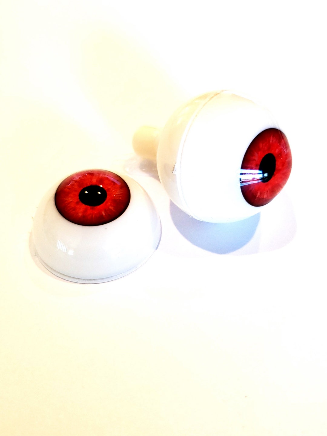 Pair of Life Size Realistic Human Acrylic 26 Mm (1") Full Round Red ...