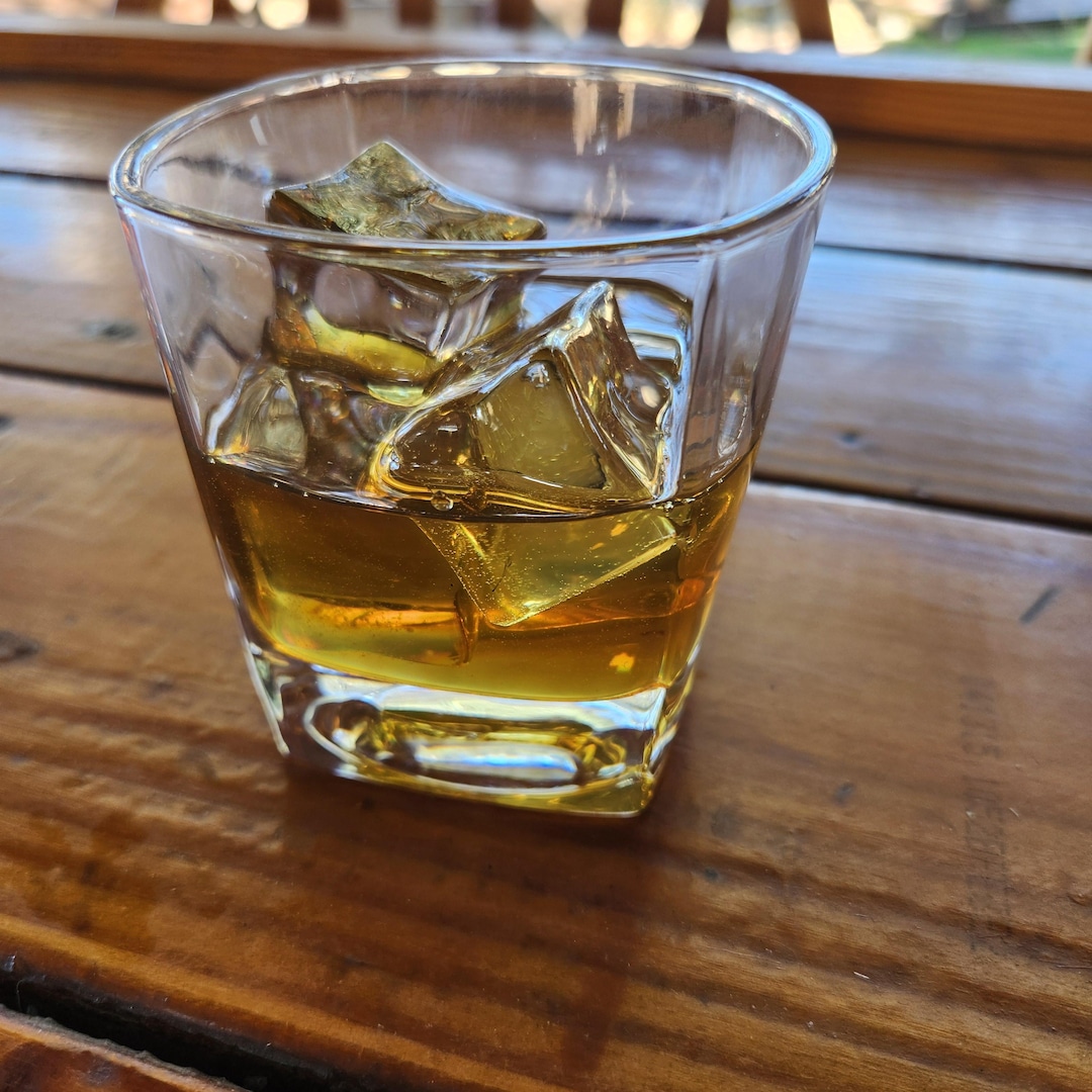 Realistic Fake Whiskey on the Rocks Glass (square Shape) by Dead Head ...