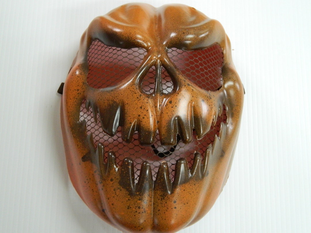 HALLOWEEN PROP Evil Pumpkin Mask Mod Brown - Etsy