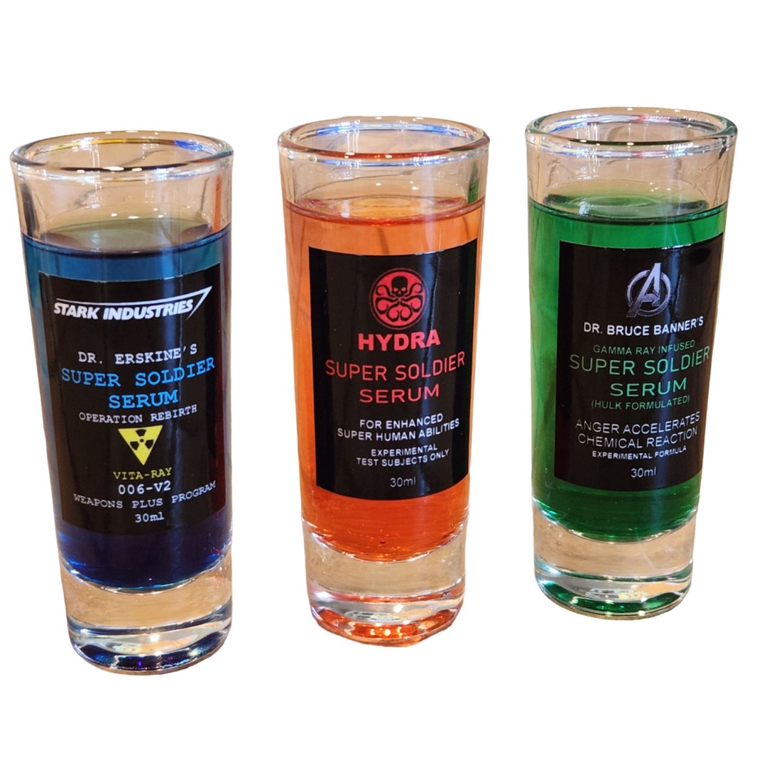 Dead Head Props Marvel, Captain America, Hydra, Hulk Super Serum Shot ...