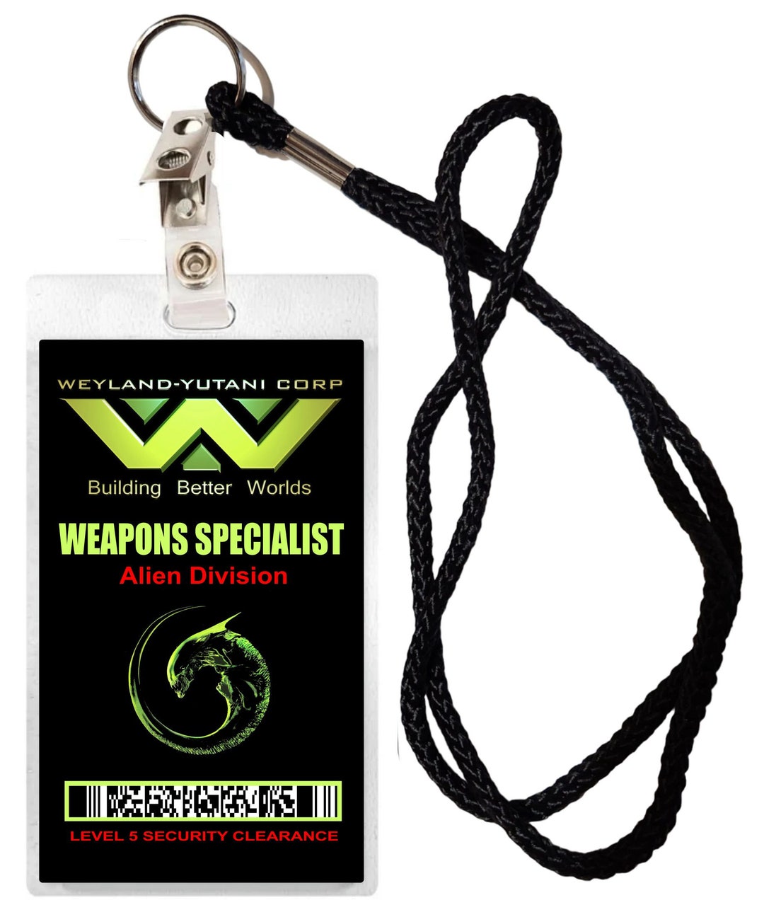 Novelty ID Security Badge Weyland Yutani Alien Halloween Costume Movie ...
