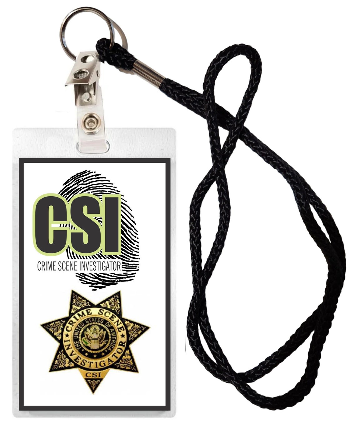 CSI Crime Scene Investigator Novelty ID Security Badge Halloween ...