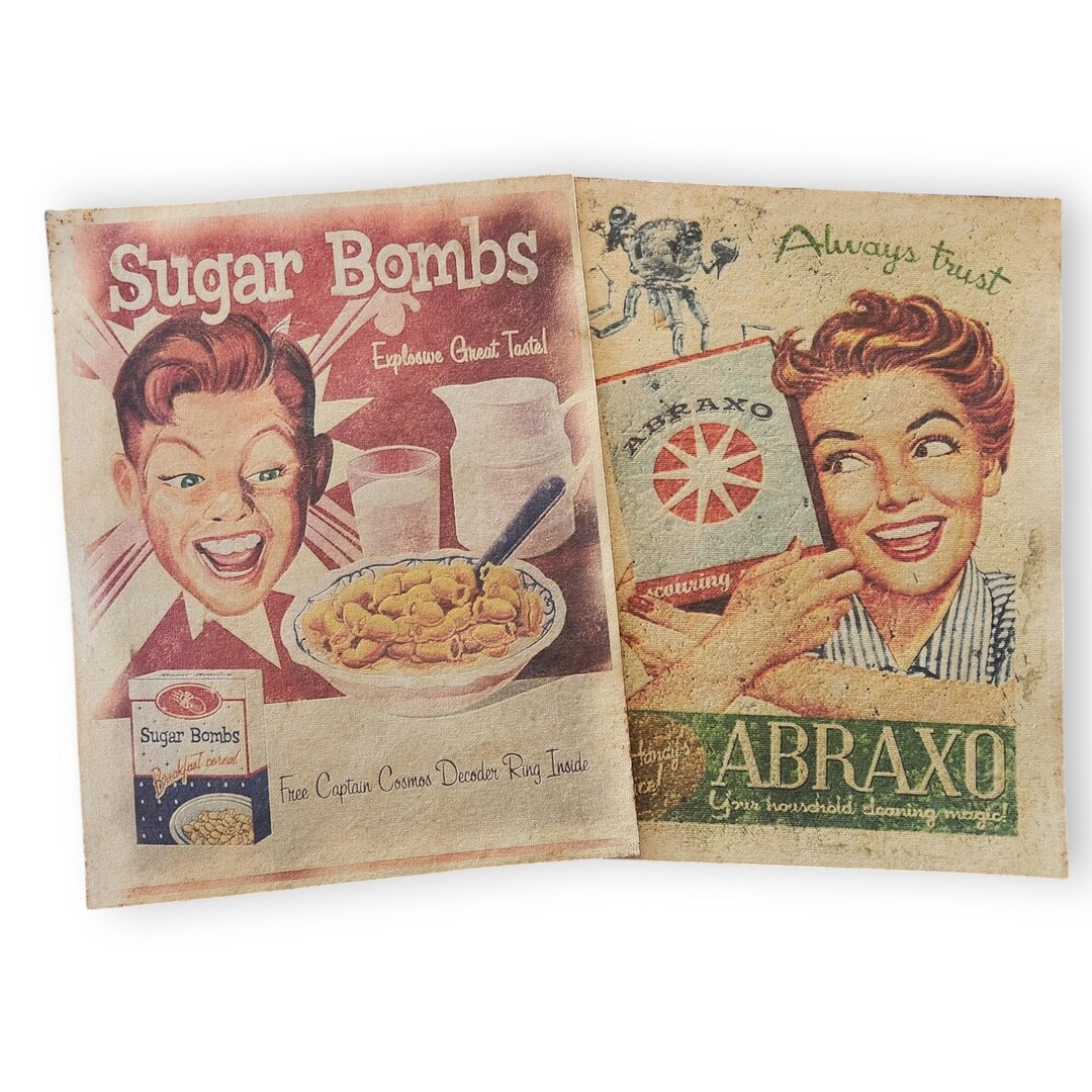 Fallout, Game, Sugar Bombs and Abraxo Aged Printed Concept AD Art 8.5 X ...