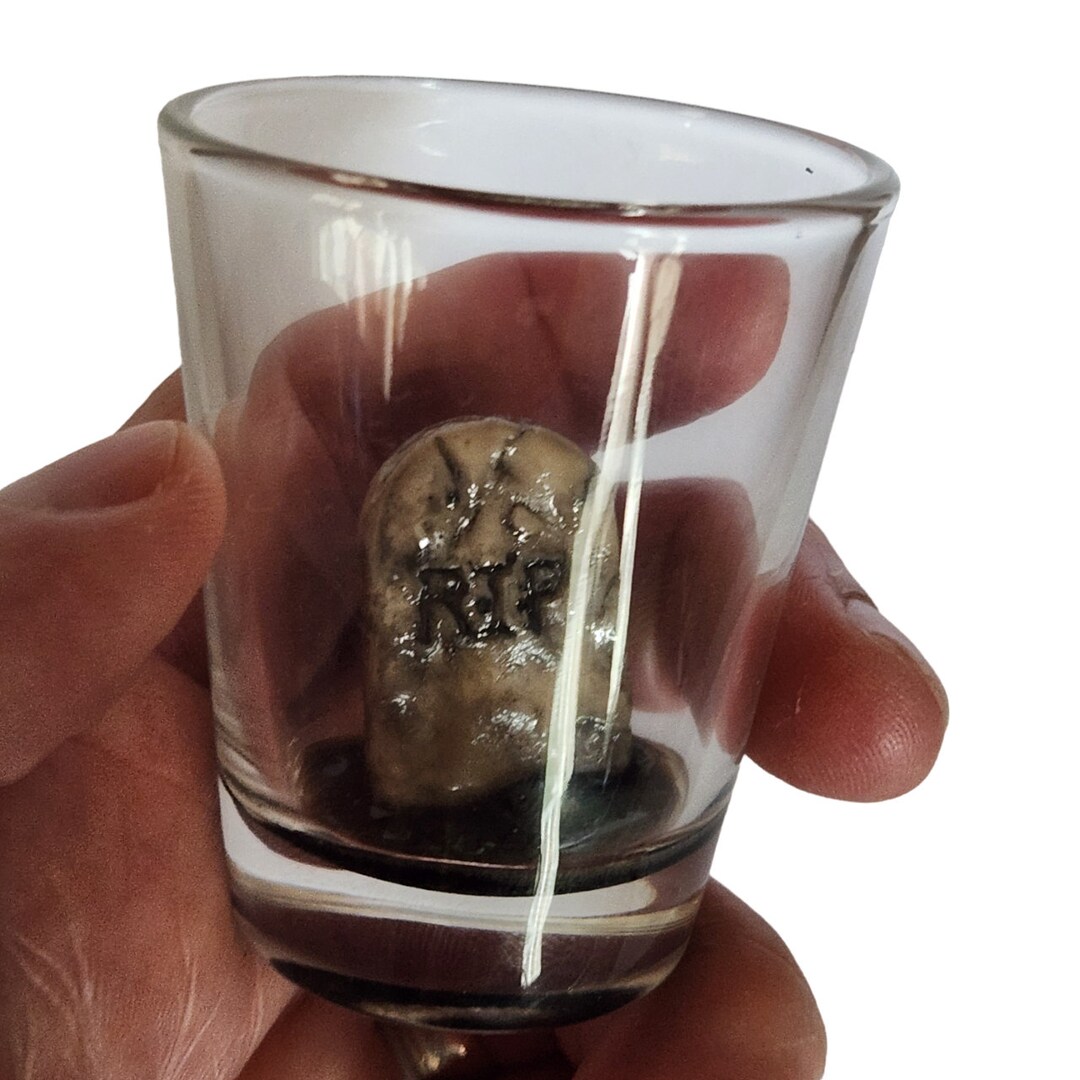 Realistic Tombstone RIP 1.5 Oz Shot Glass Unique Gift by Dead Head ...
