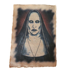 The Nun Valak Watercolor Style Pages Printed on Aged Paper, 8.5 X 11 ...