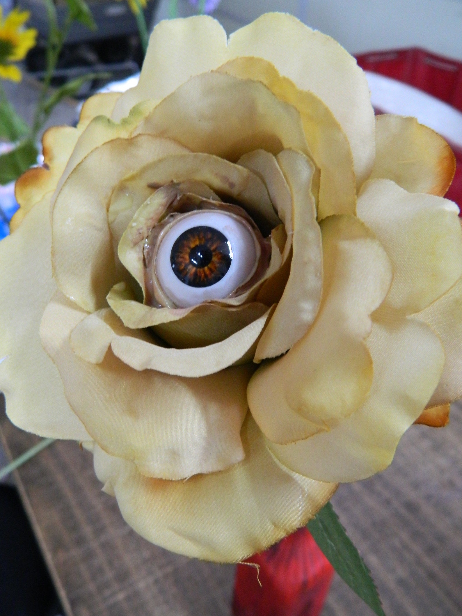 Halloween Prop Freaky Flowers Silk Flowers with realistic | Etsy