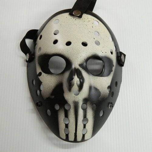 HALLOWEEN PROP Jason Hockey Mask Mod Punisher Skull Friday - Etsy