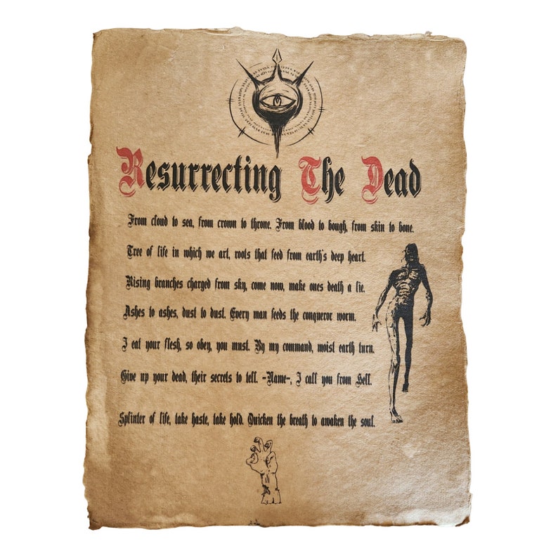 Witches Spell Book Aged Printed Book Pages, Halloween Prop by Dead Head ...