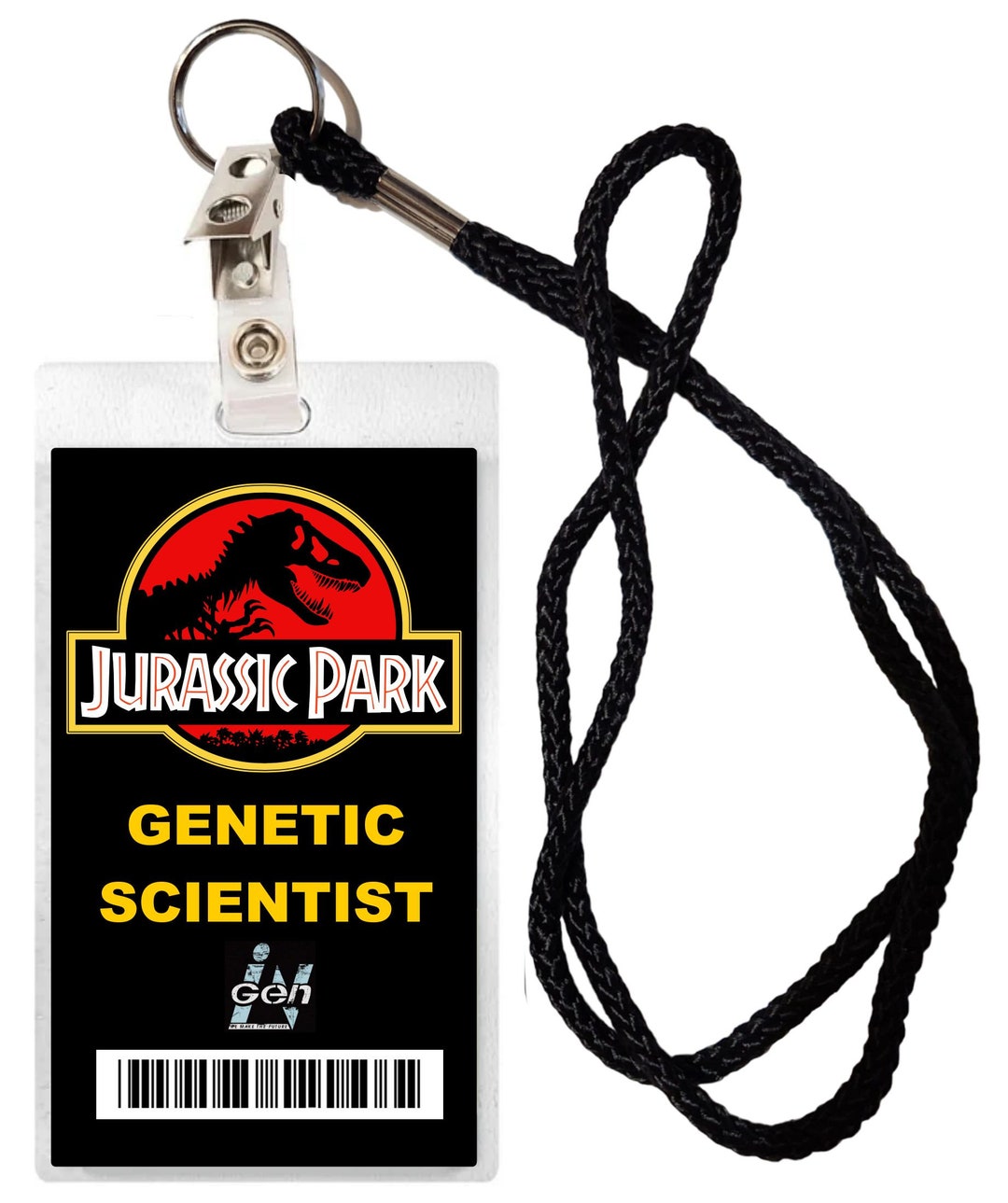 Jurassic Genetic Scientist Novelty ID Security Badge Halloween Costume ...