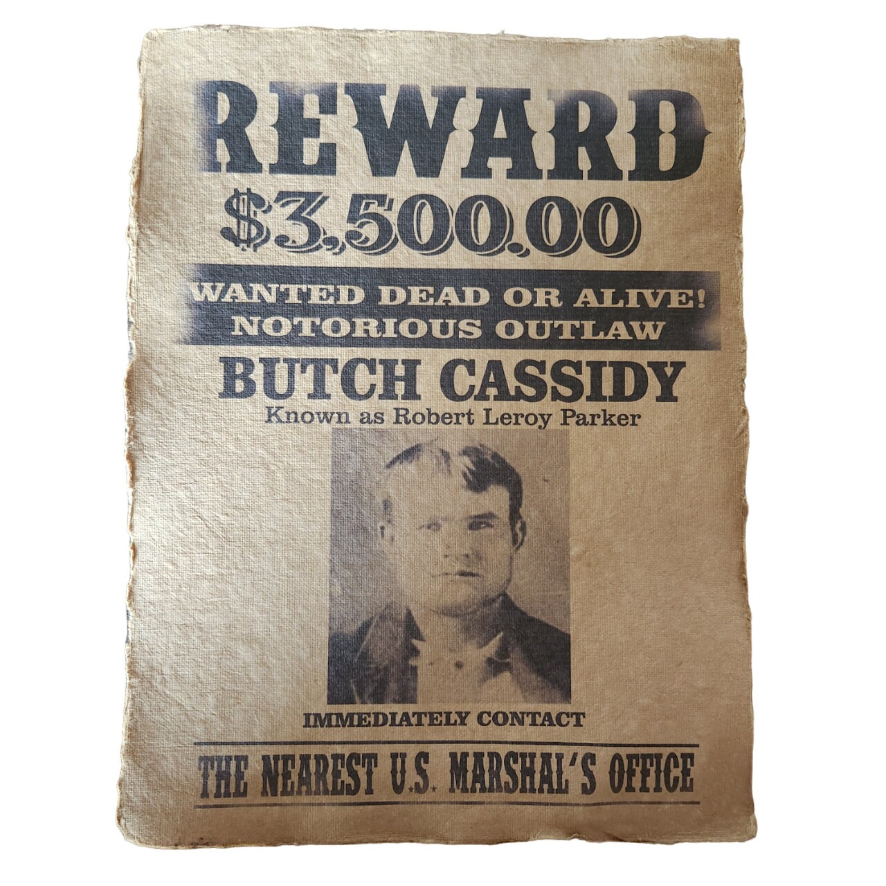 Jesse James, Billy the Kid, Butch Cassidy Aged Printed Wanted Posters ...