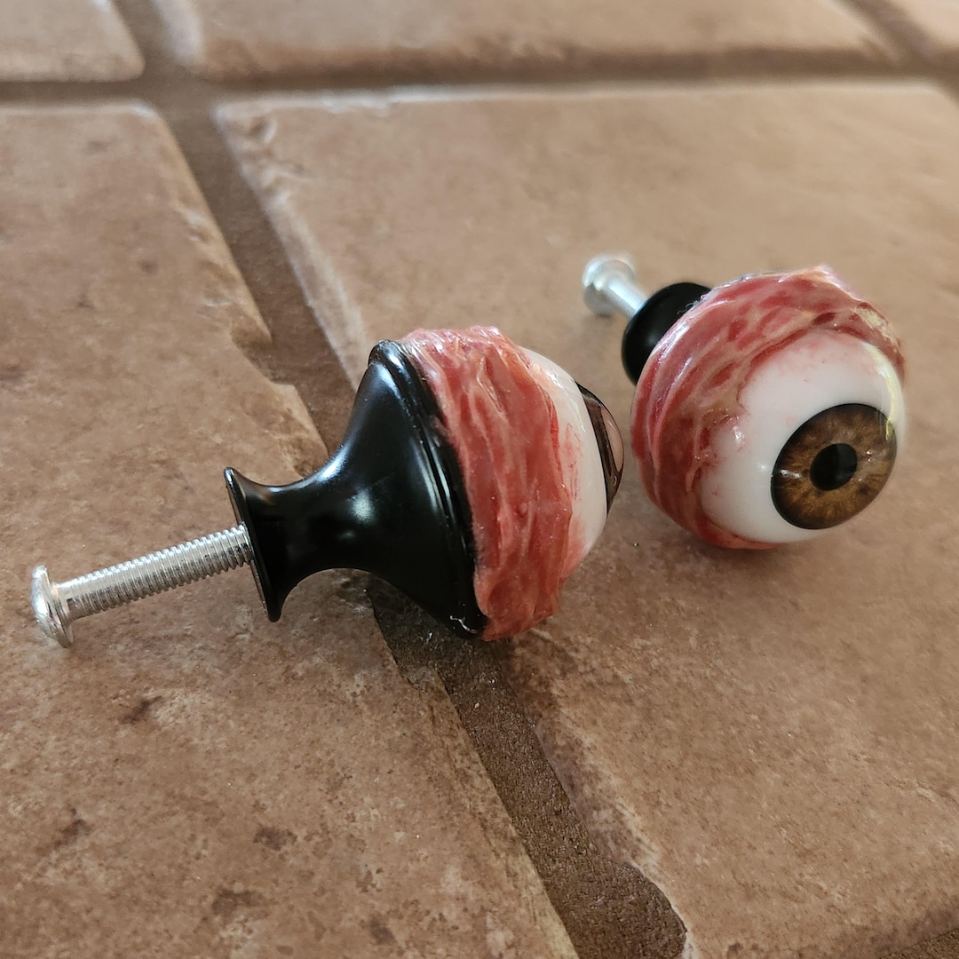 Halloween Horror Prop EYEBALL KNOBS for Cabinets, Draws, Boxes and More ...