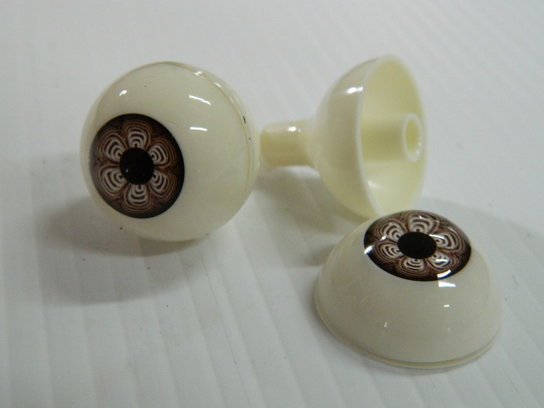 Pair of Life Size Realistic Human Acrylic Full Round Eyes for Halloween ...